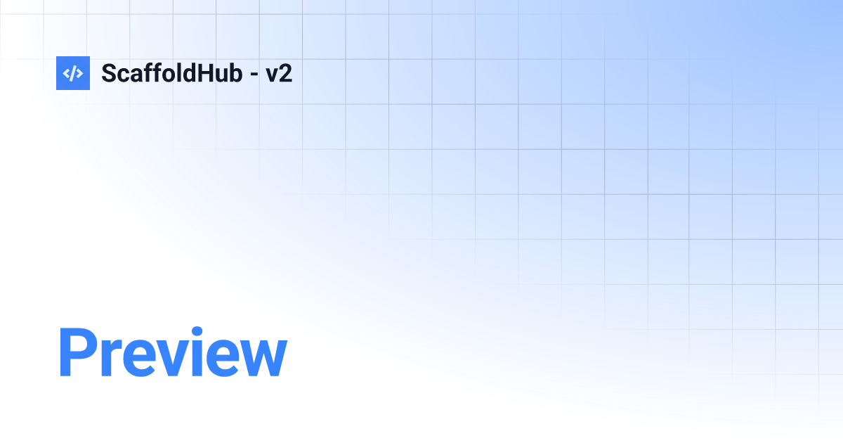 Preview | ScaffoldHub - v2
