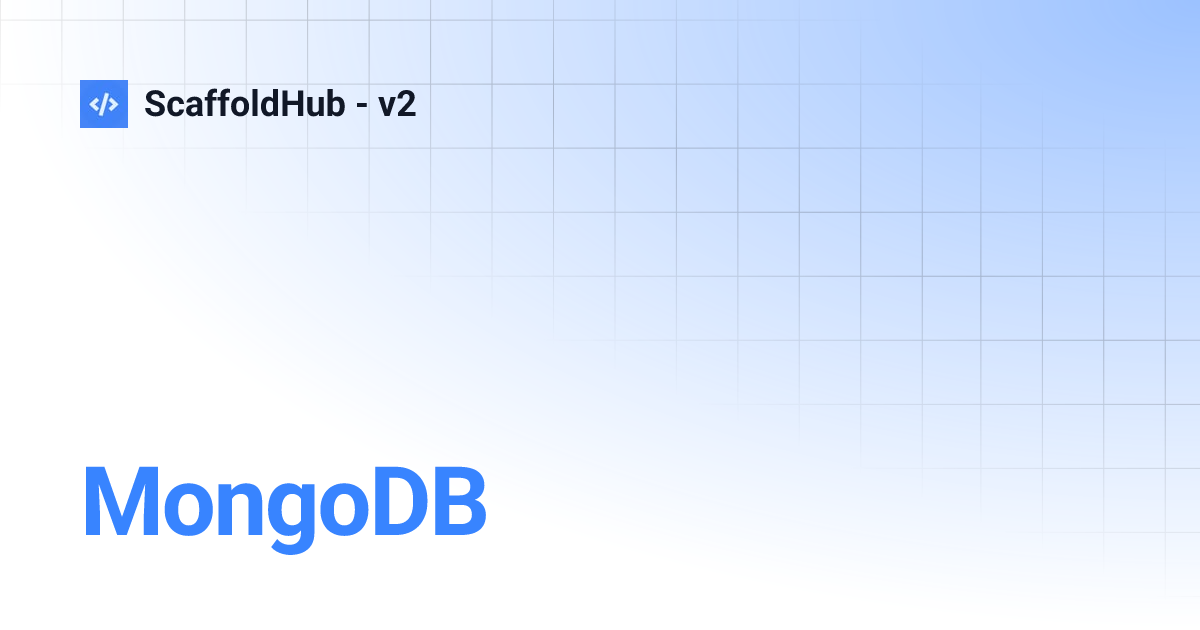 MongoDB | ScaffoldHub - v2